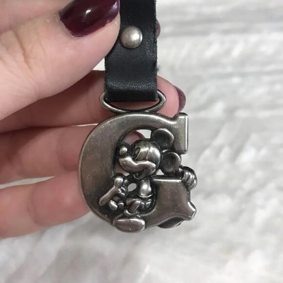 Disney | Accessories | Disney Mickey Mouse Silver Keychain G Monogram ...